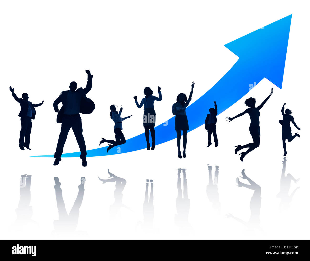 Happy Business People Jumping