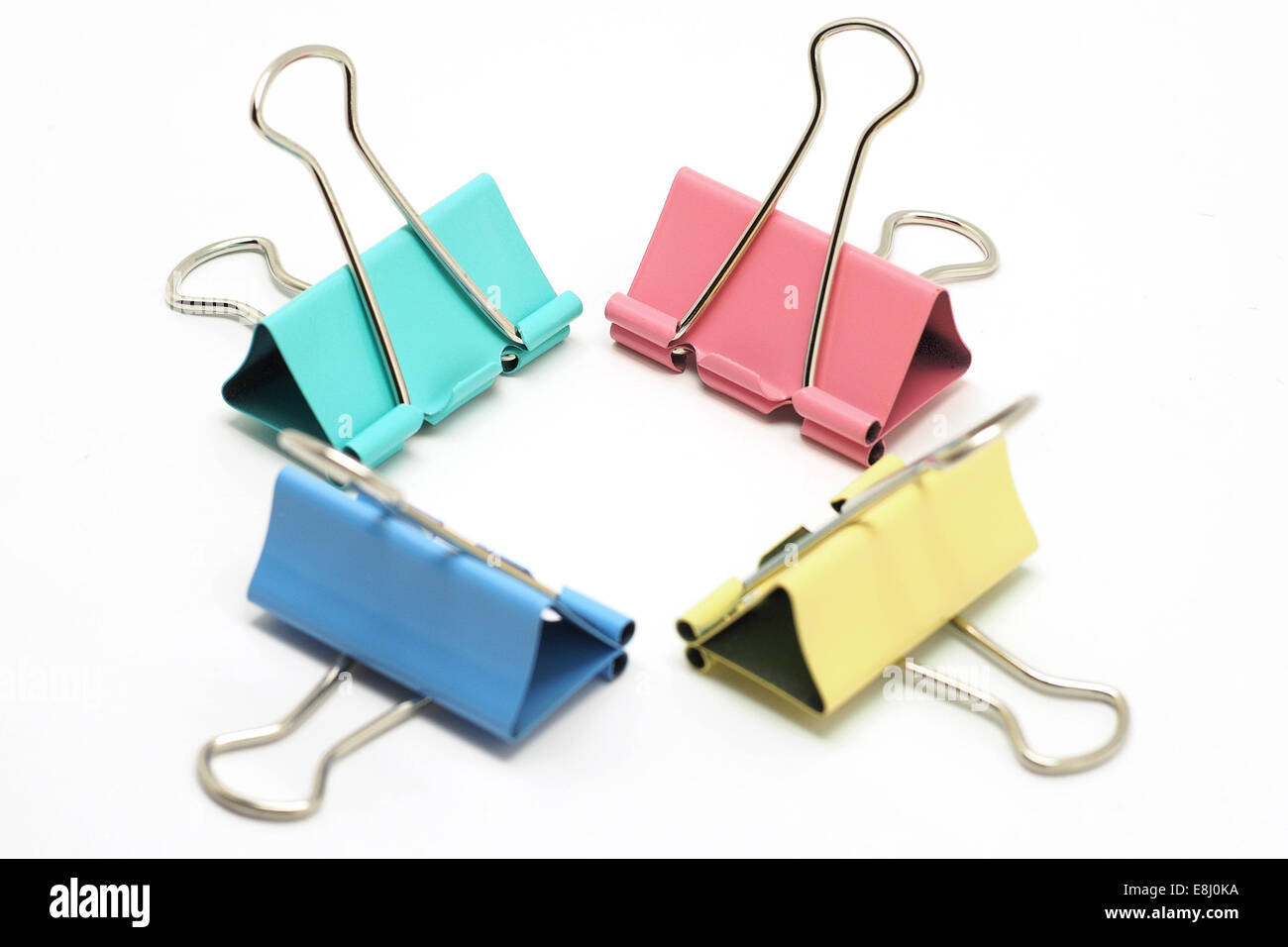 colorful binder clip isolated on white background Stock Photo - Alamy