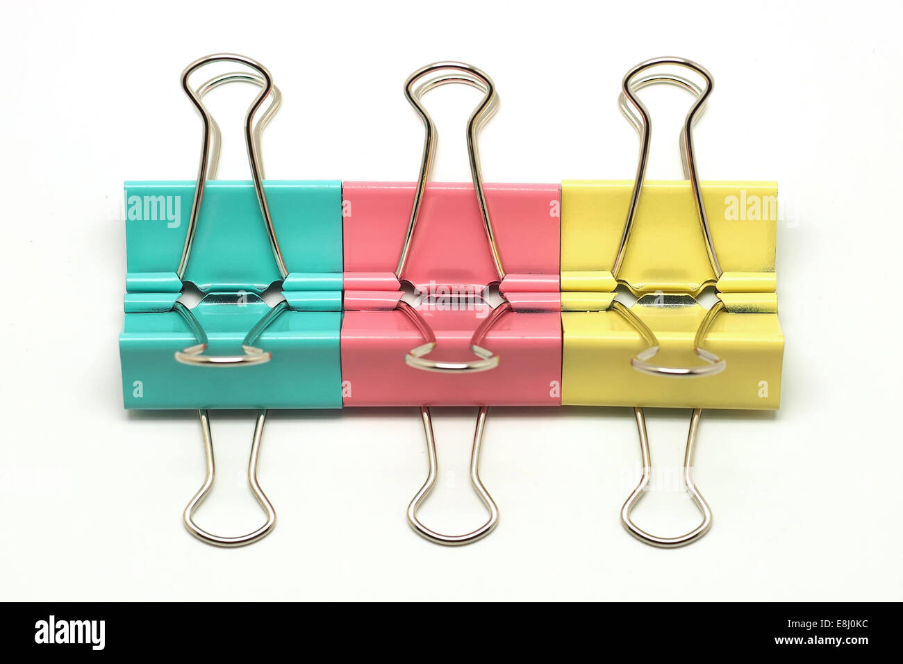 colorful binder clip isolated on white background Stock Photo - Alamy