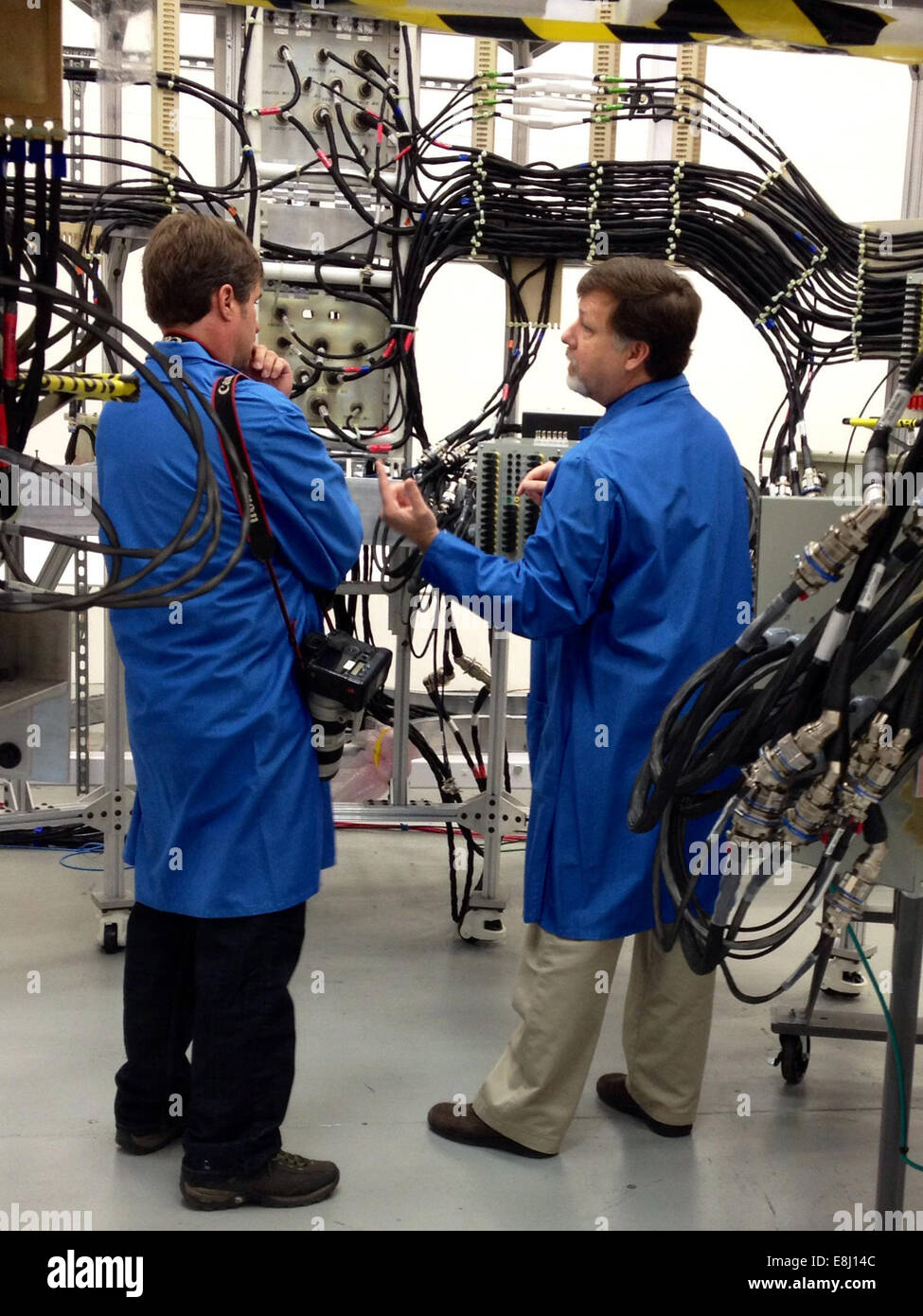 Eric Corder, right, avionics system manager at NASA's Marshall Space ...