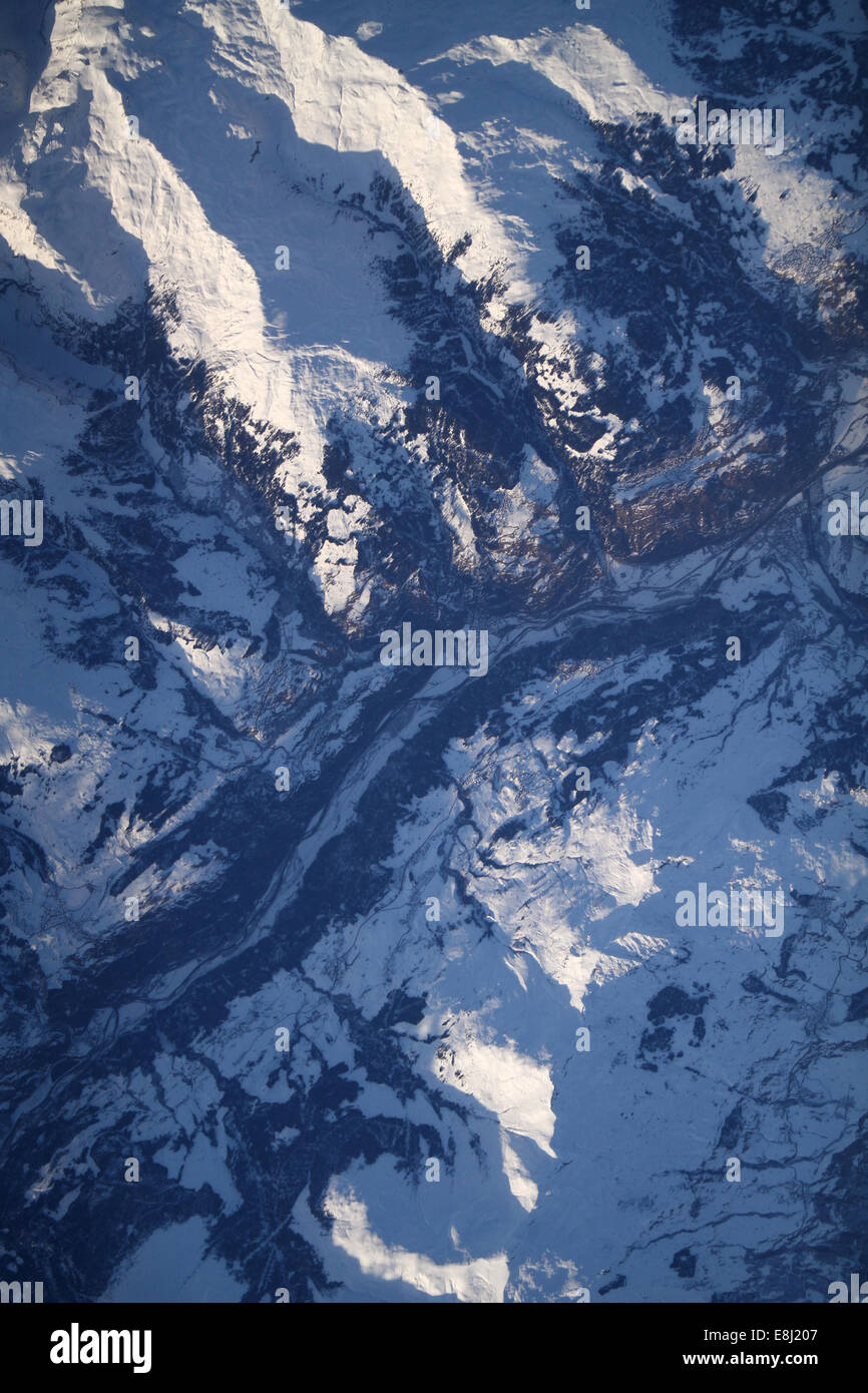 Satellite image of the alps hi-res stock photography and images - Alamy
