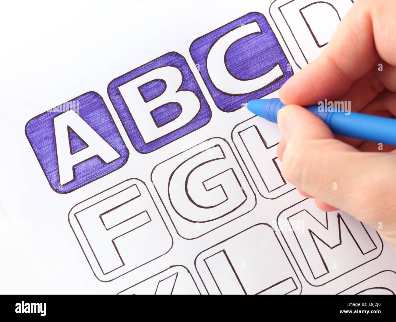 Hand drawn letter c painted hi-res stock photography and images - Alamy