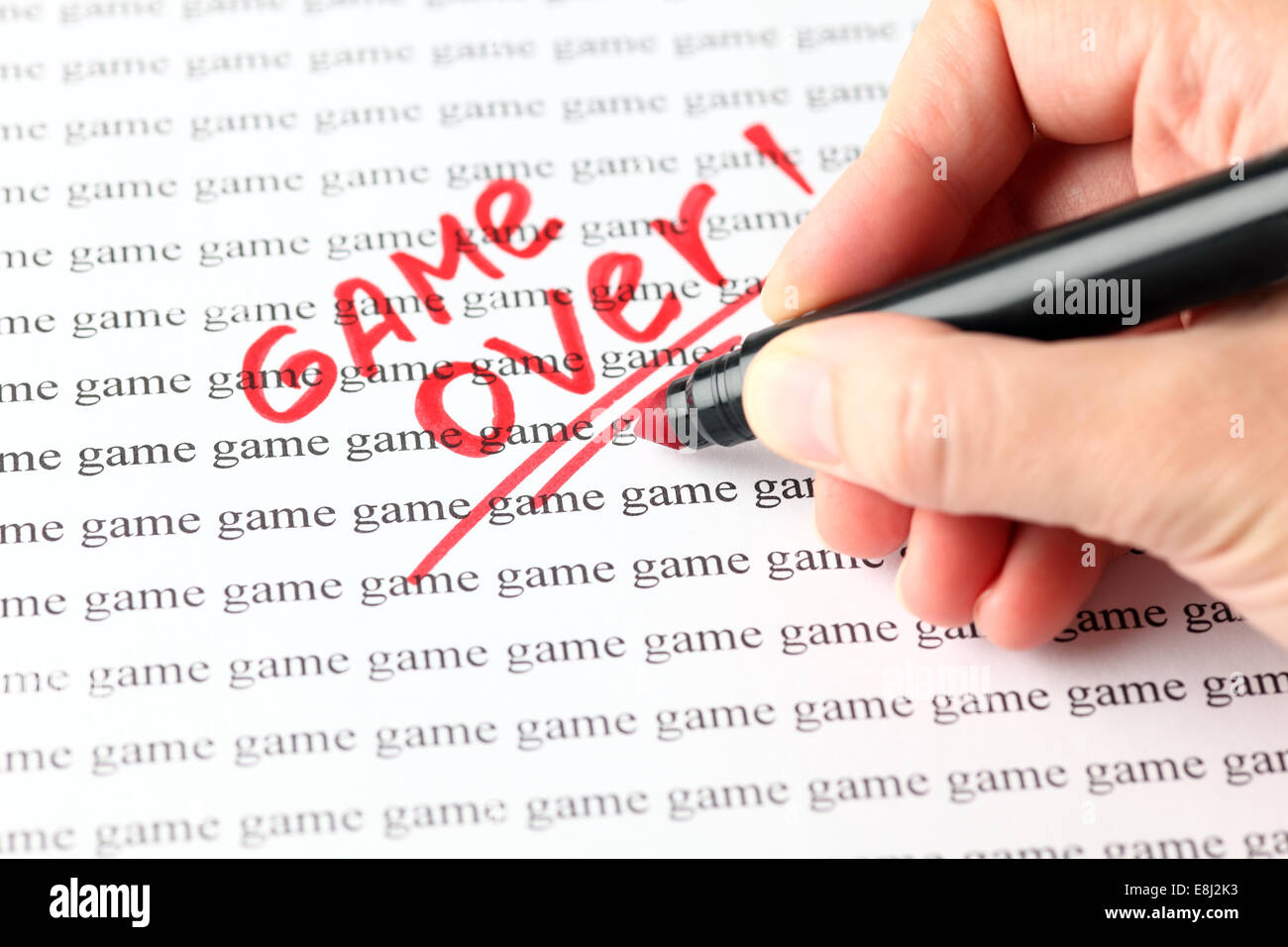 Game over writing hi-res stock photography and images - Alamy