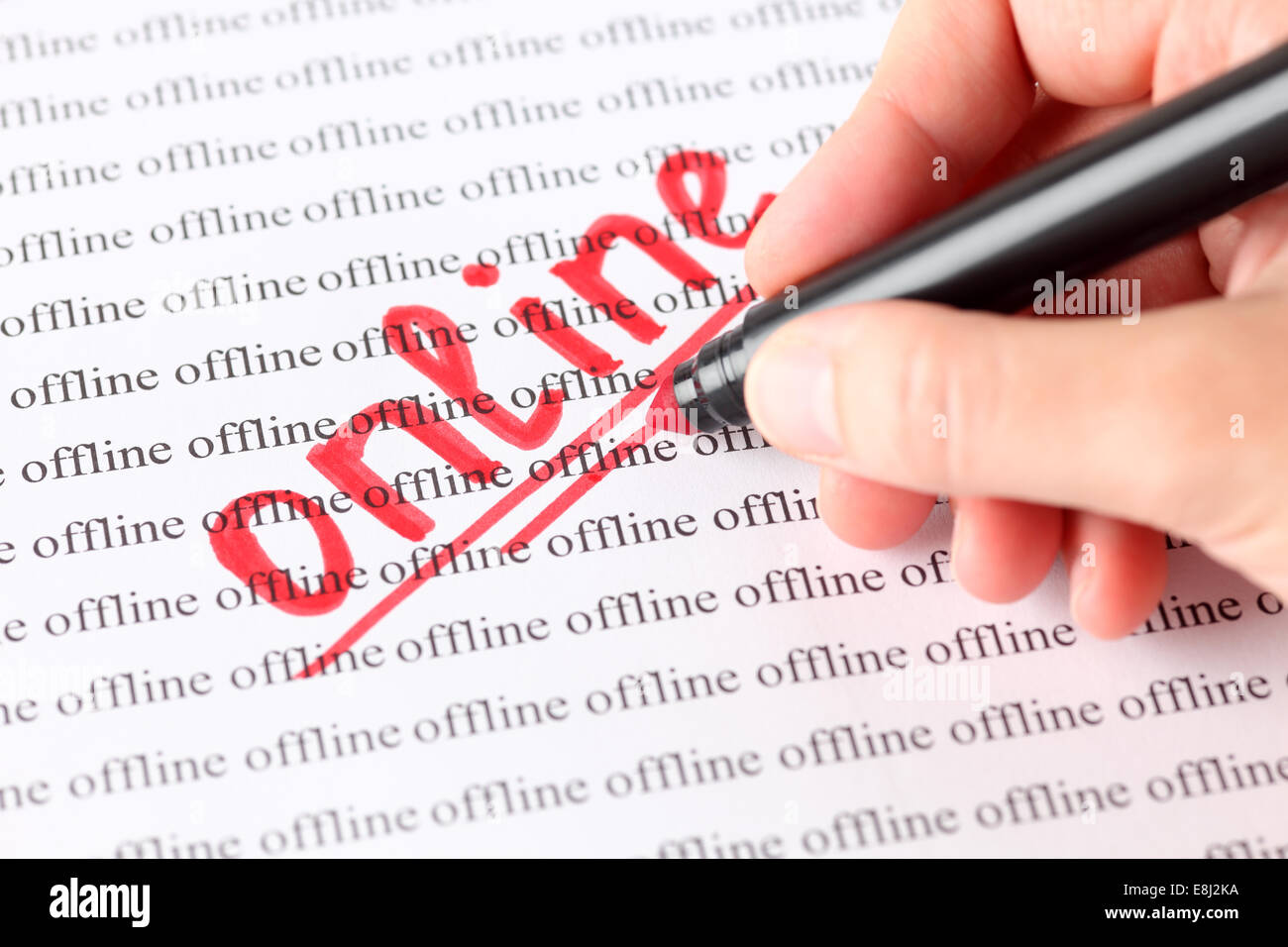 Online offline hi-res stock photography and images - Alamy