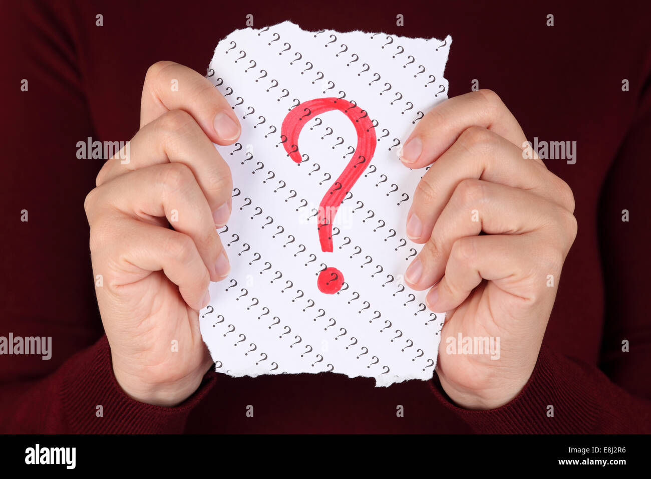 Question mark in hand hi-res stock photography and images - Alamy
