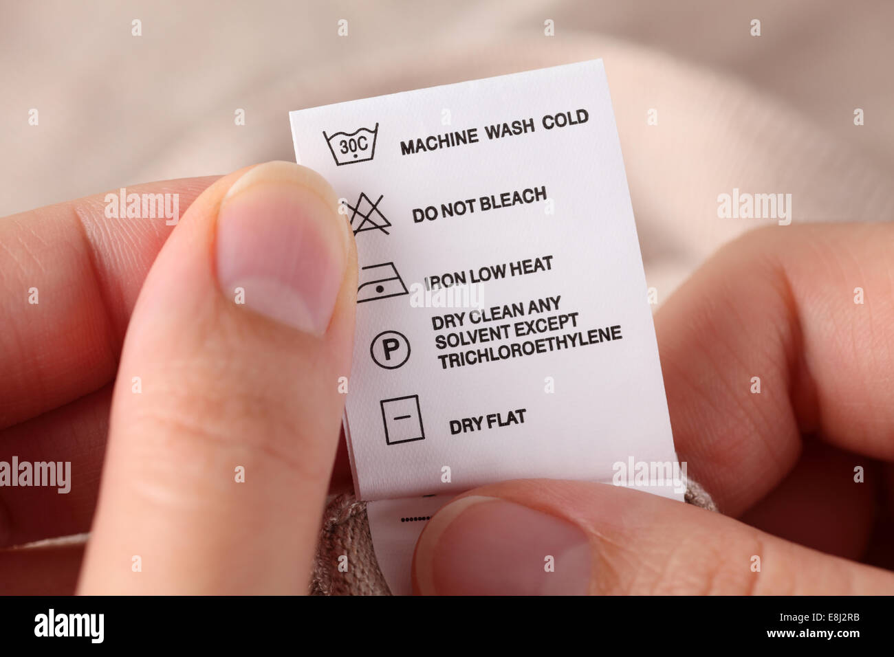 Clothing care label hi-res stock photography and images - Alamy