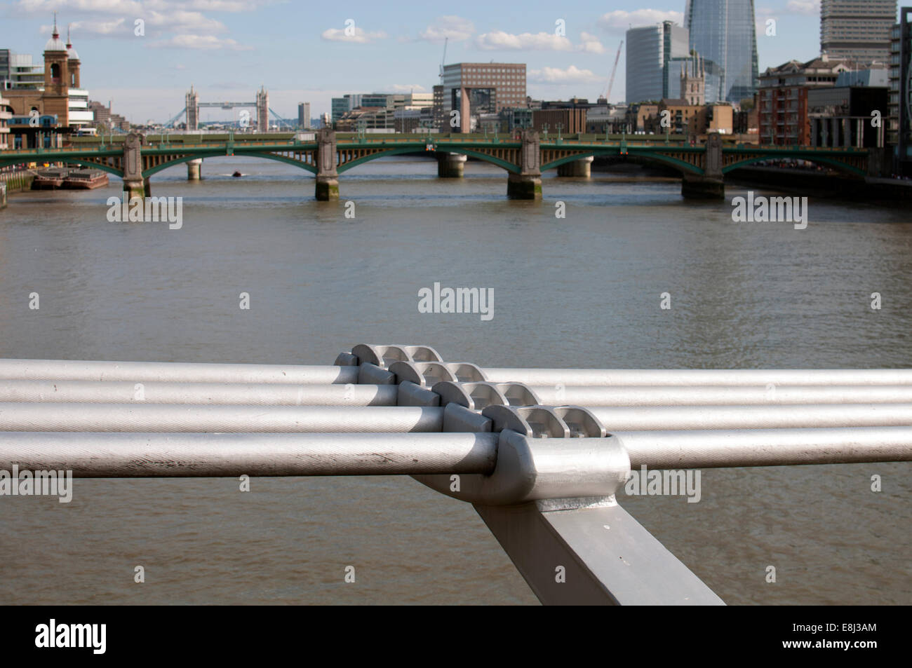 Millennium Bridge cables detail, London, UK Stock Photo - Alamy