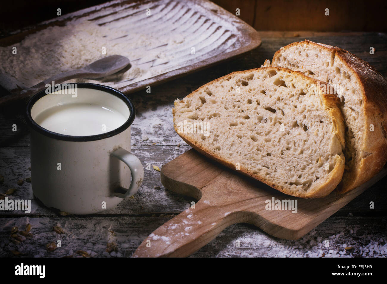 Milk baking on cutting hi-res stock photography and images - Alamy