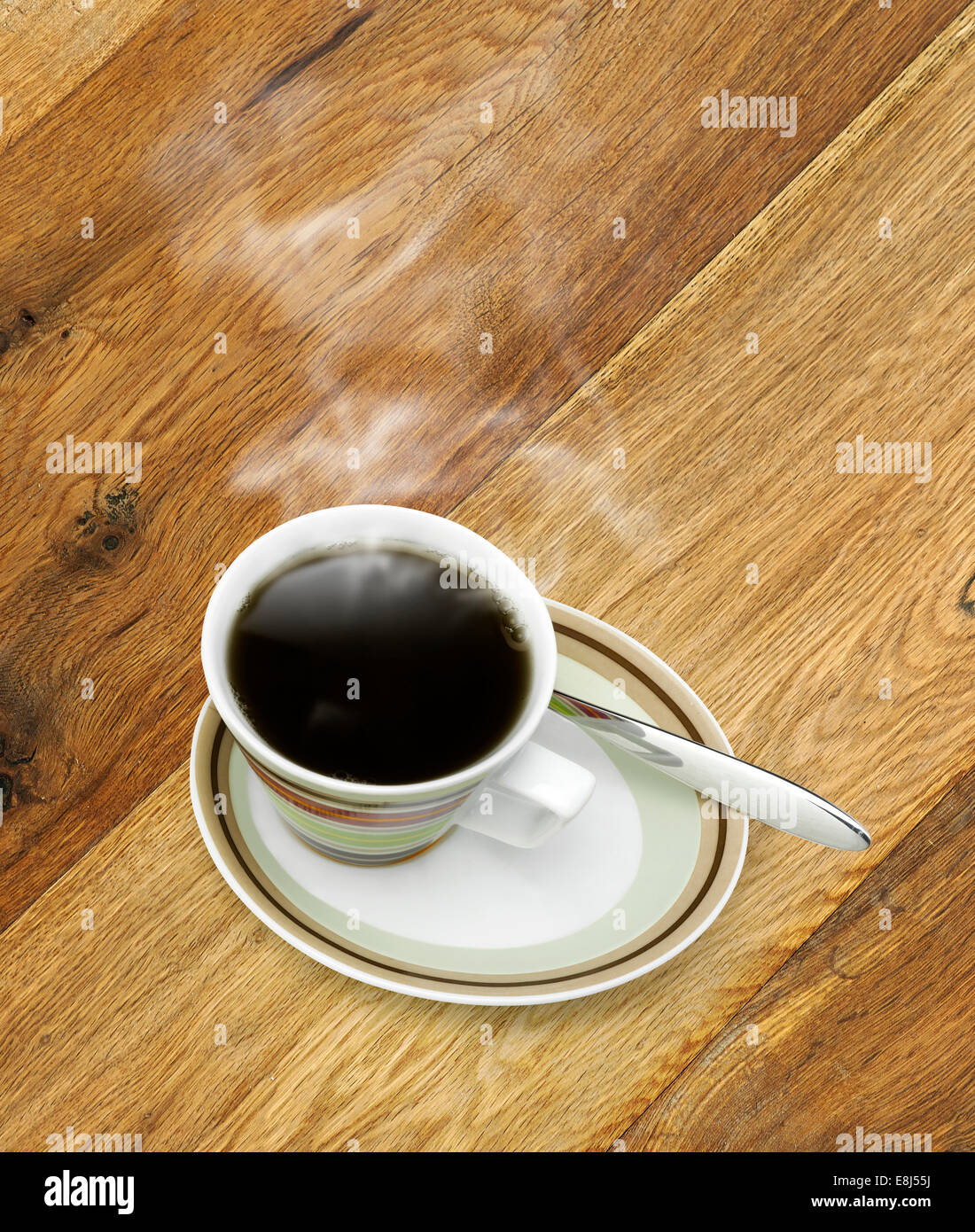 Cup of hot coffee with steam on dark background Stock Photo - Alamy