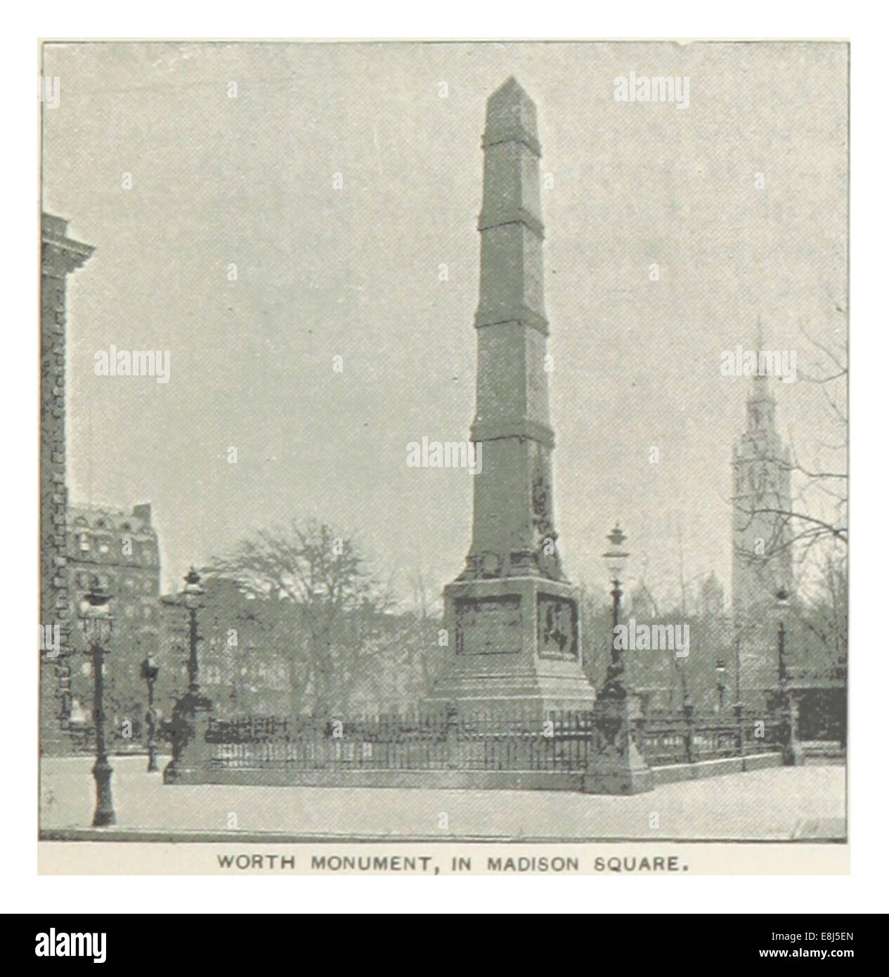 This 1893 illustration from King's work features the Worth Monument ...