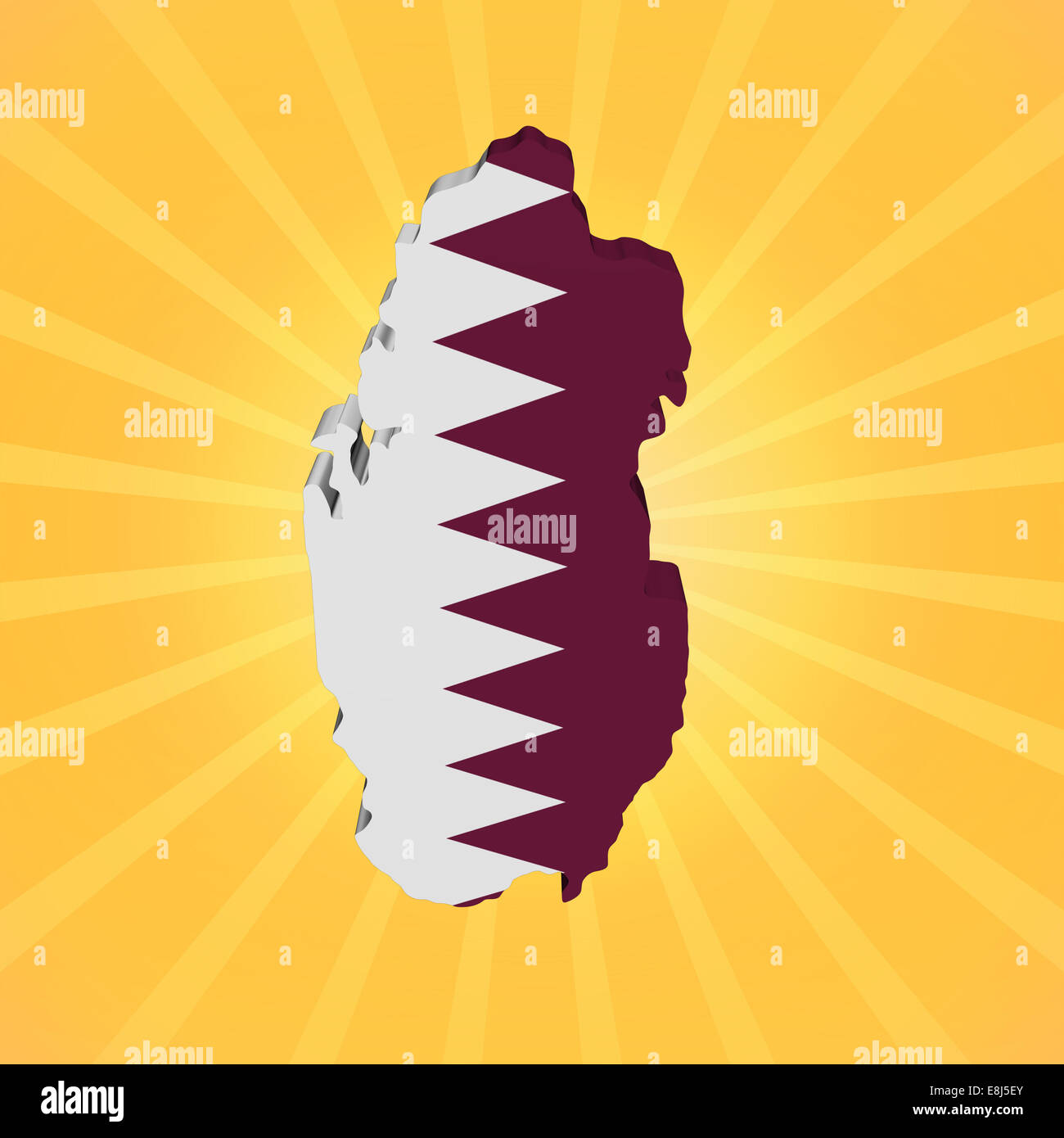 Qatar map hi-res stock photography and images - Alamy