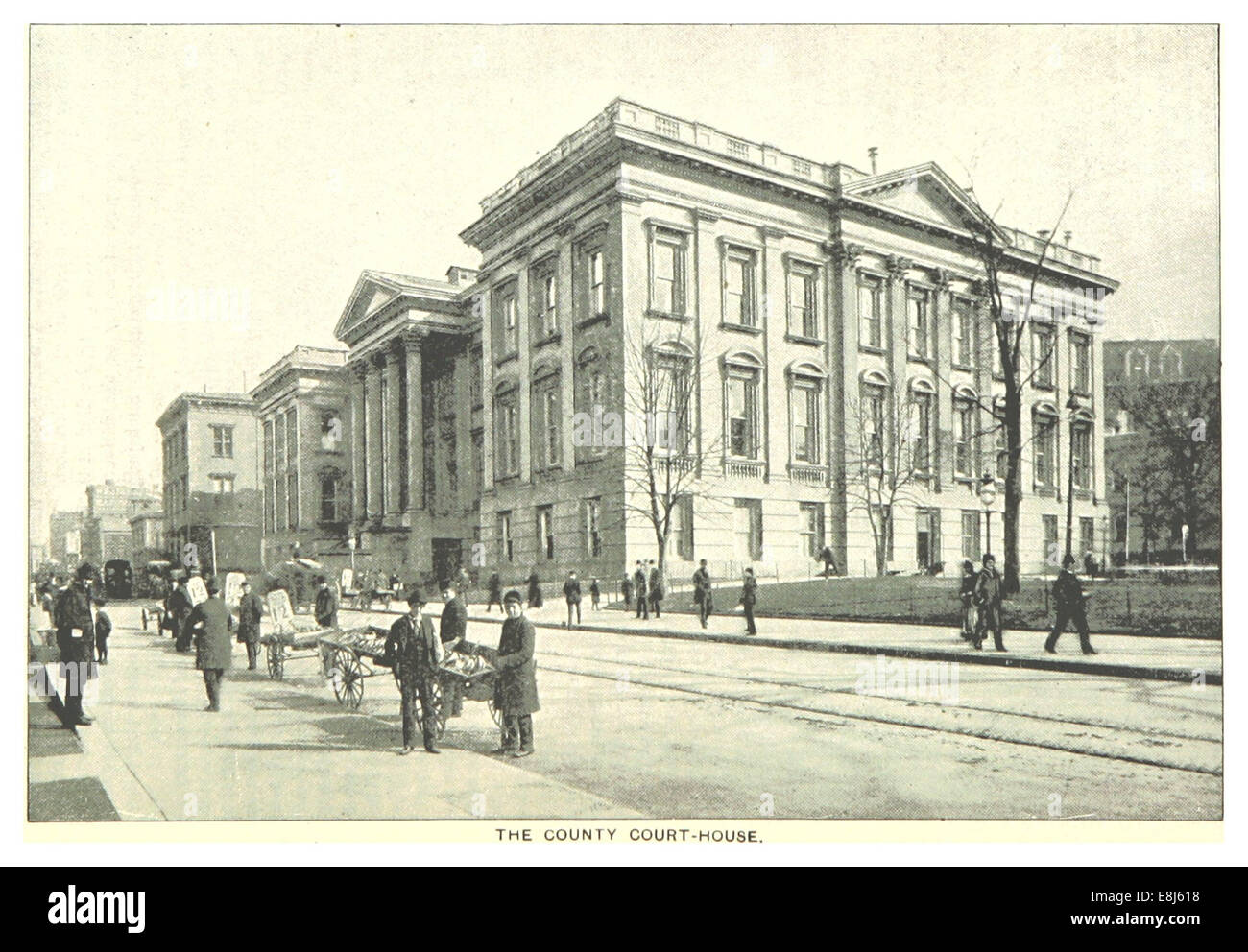 This 1893 illustration by King depicts the County Courthouse in a ...
