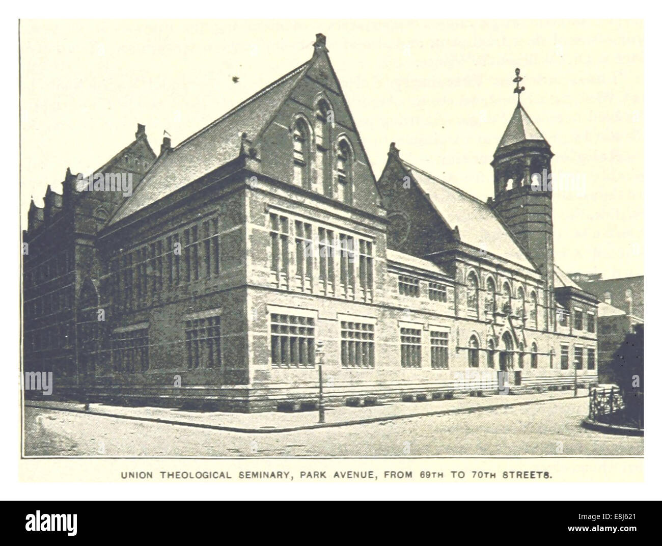This 1893 illustration depicts Union Theological Seminary on Park ...