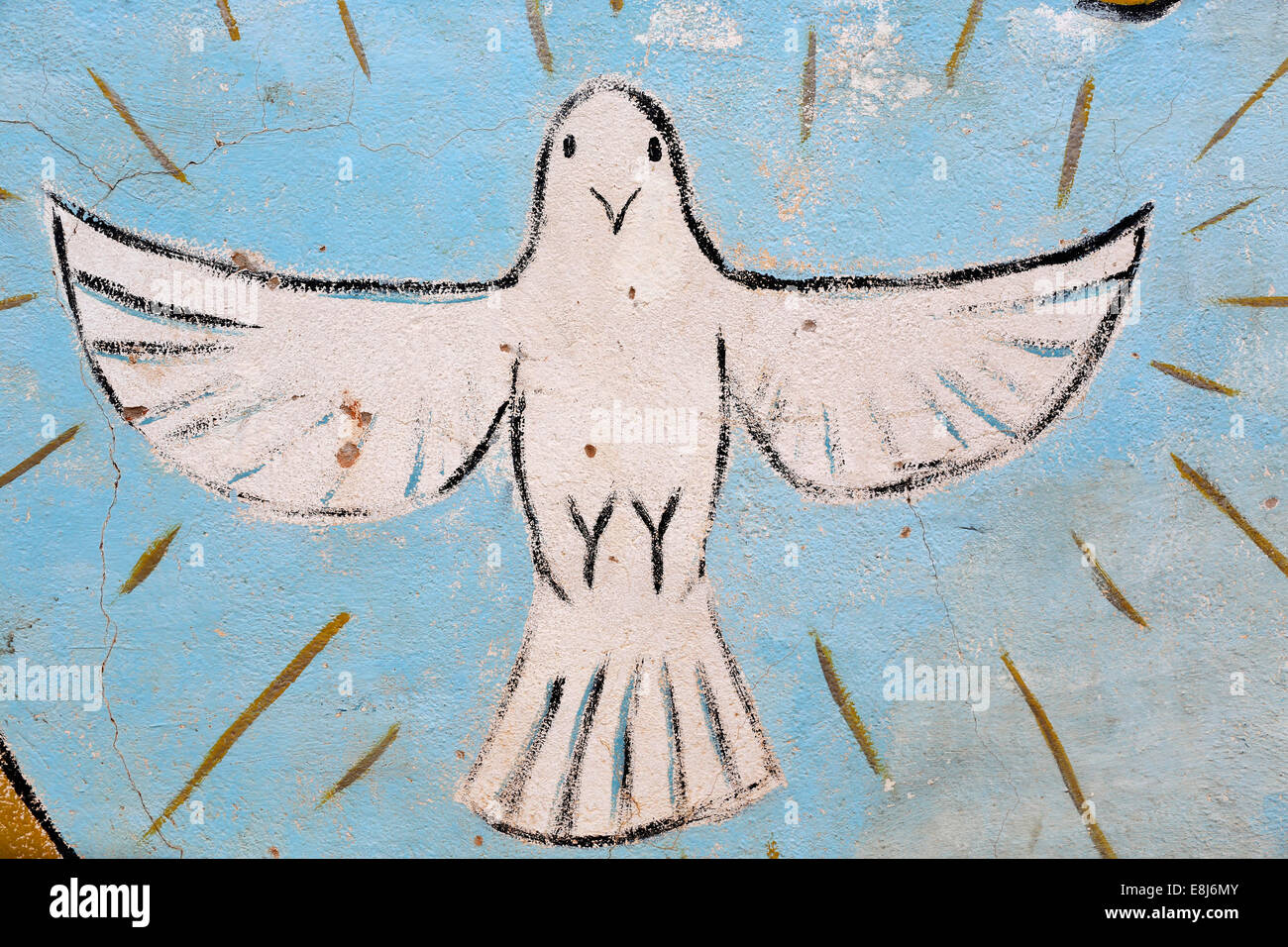 Church painting of a dove, Holy ghost symbol Stock Photo, Royalty Free ...