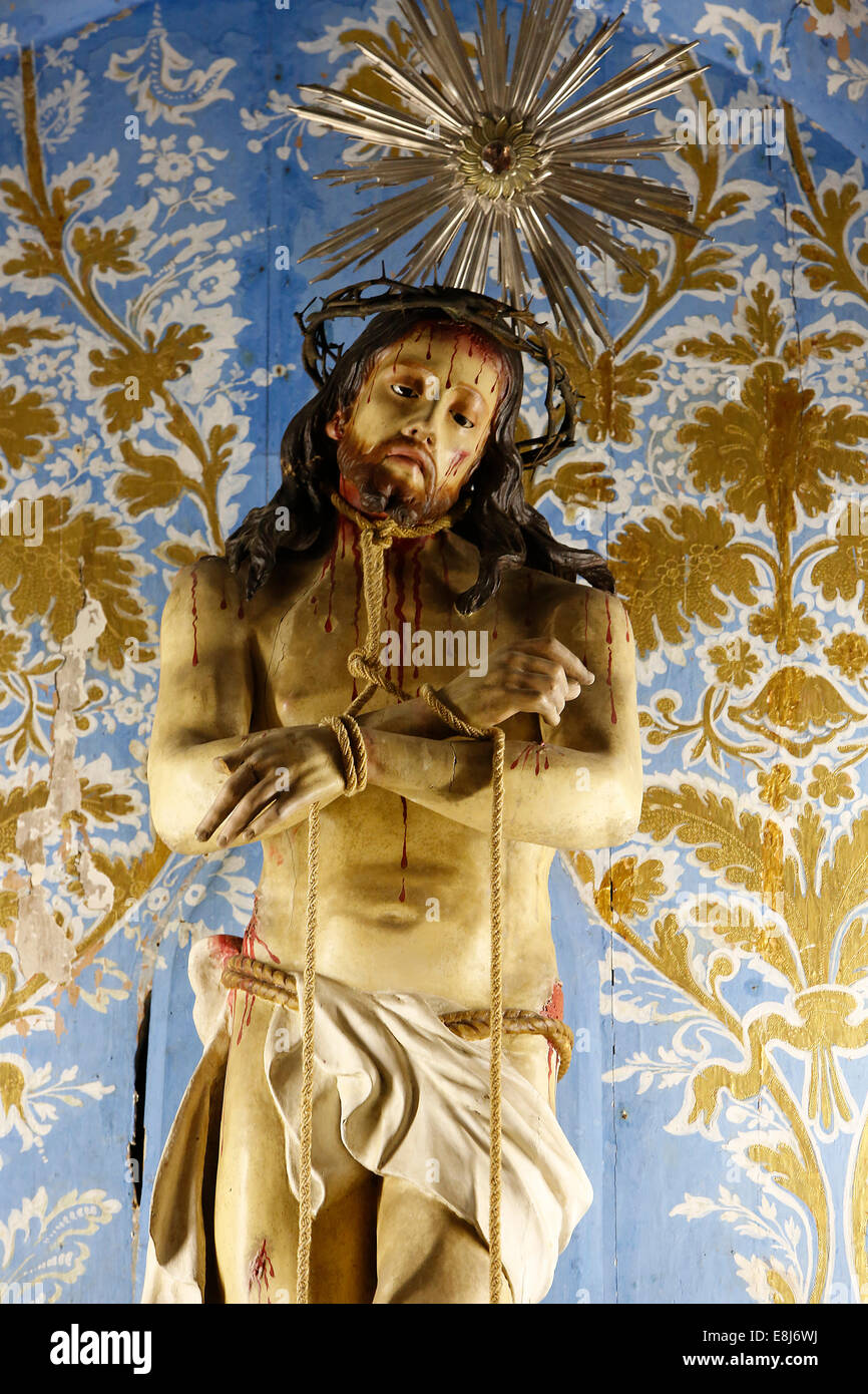 Tied Christ statue in Our Lady of Carmo (Nossa Senhora do Carmo) church ...