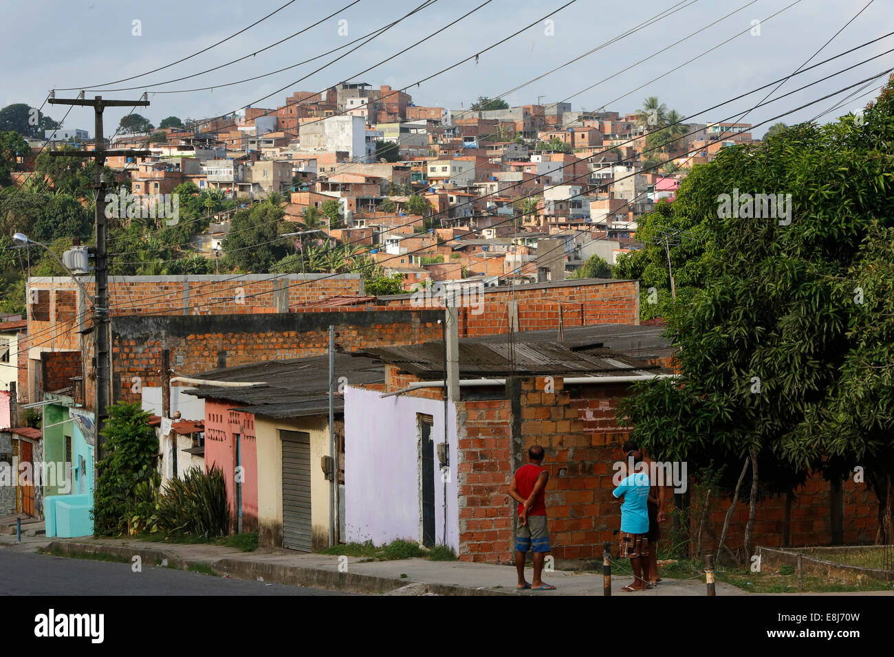 Working class neighborhood in Salvador Stock Photo - Alamy
