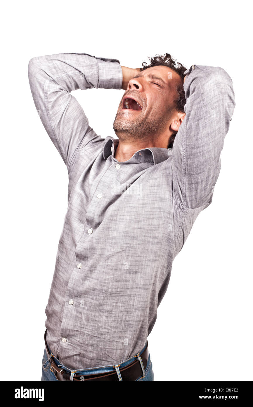 Businessman isolated stress hi-res stock photography and images - Alamy