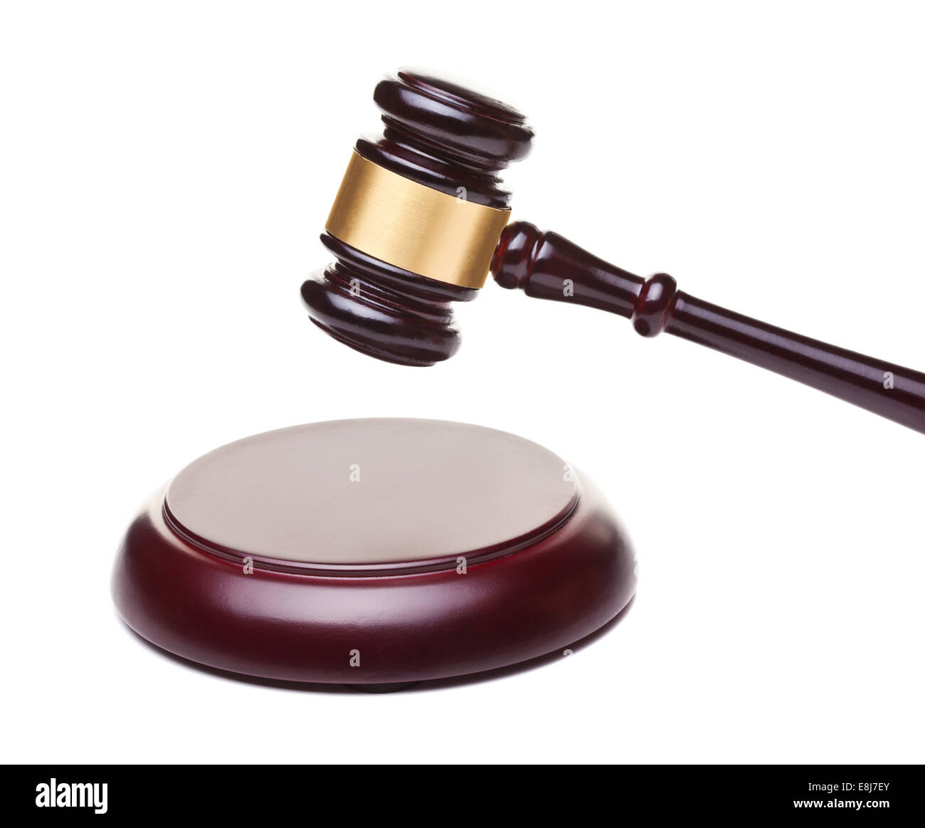 wooden classic gavel isolated on white background Stock Photo - Alamy