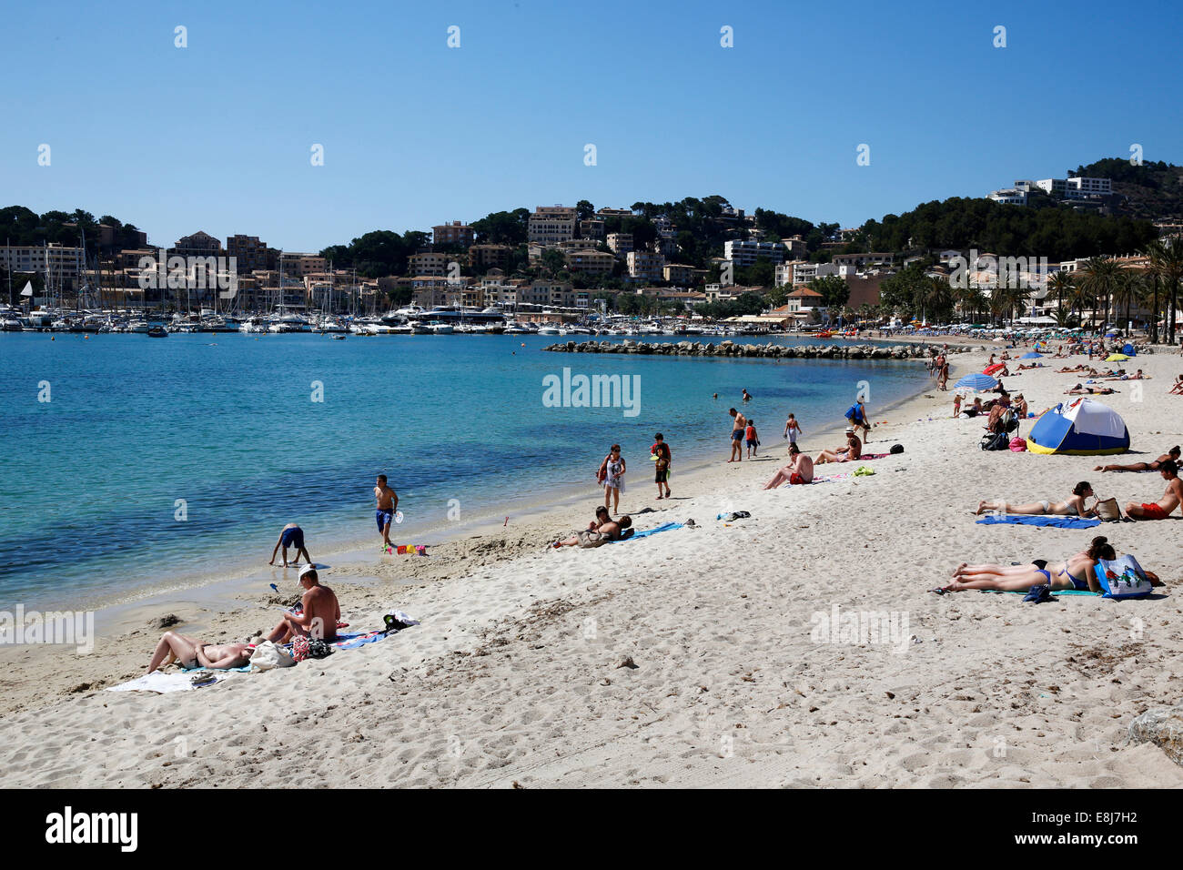 Porto Soller beach Stock Photo - Alamy