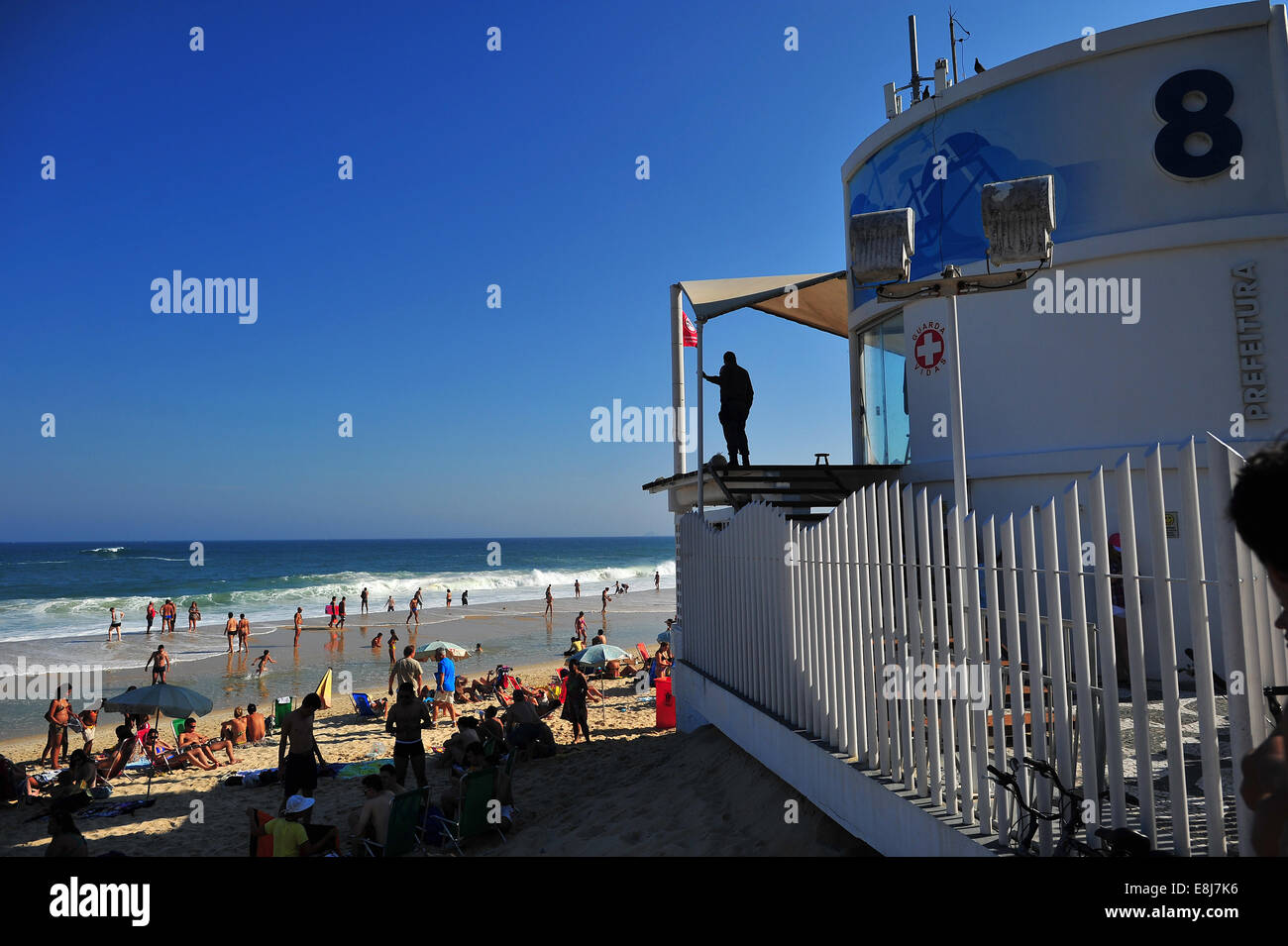 Ipanema beach. Lifeguards' station Stock Photo - Alamy