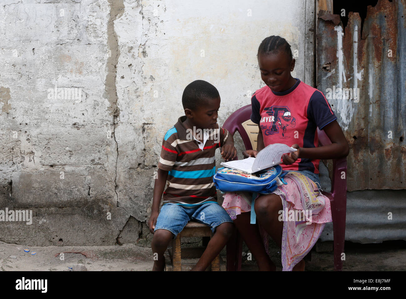 African boy doing his homework Stock Photo - Alamy