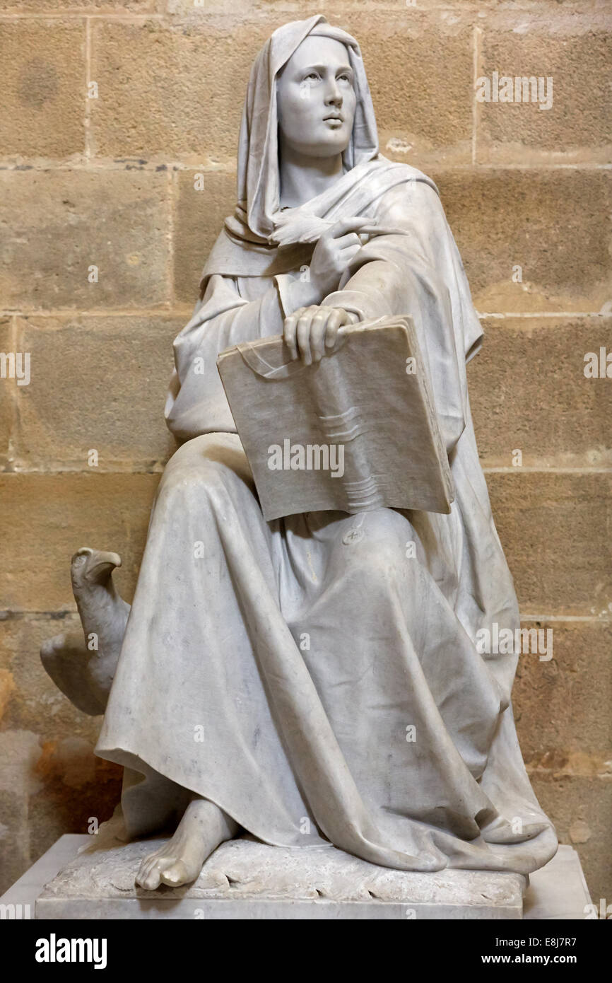 Saint John statue in Jerez cathedral Stock Photo - Alamy