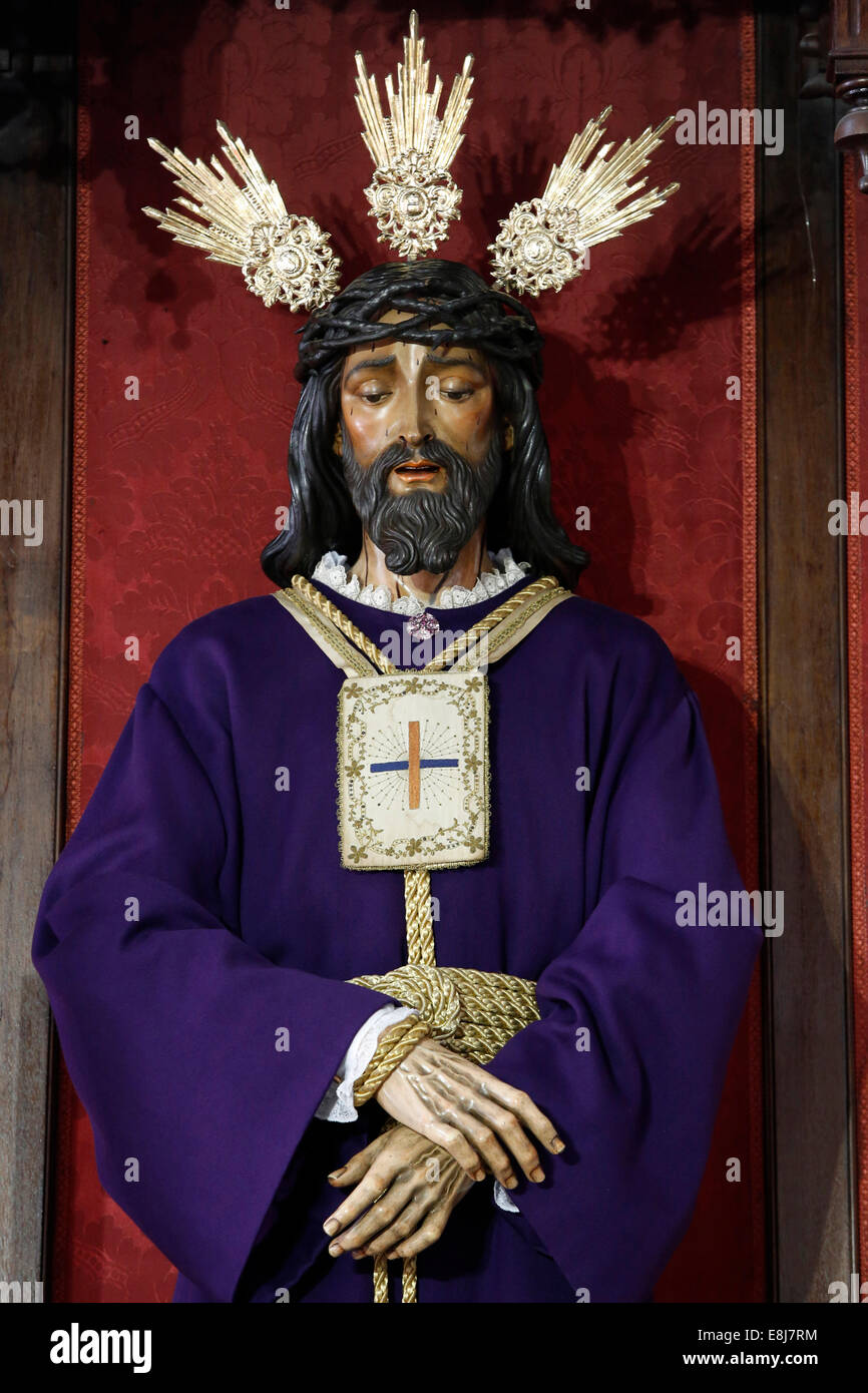 Tied Christ statue in a Sanlucar de Barrameda church Stock Photo - Alamy