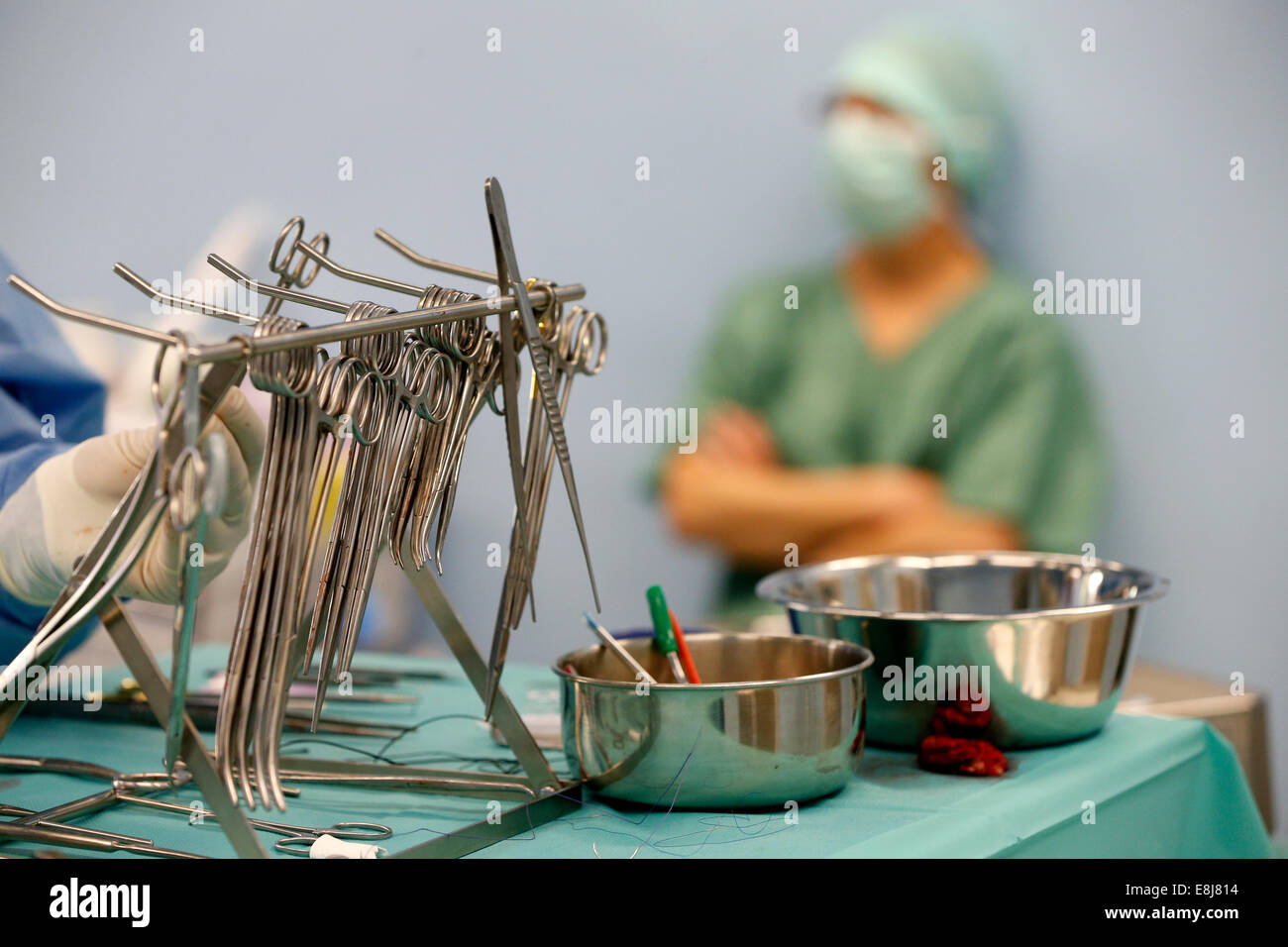 Brazzaville Hospital. Operating theater. Specialized medical assistant ...