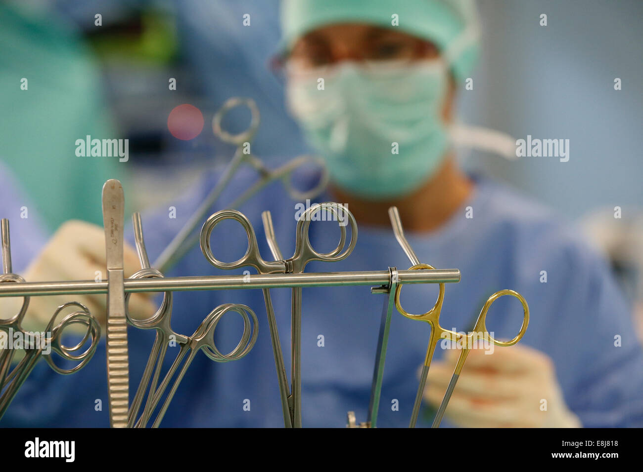 Brazzaville Hospital. Operating theater. Specialized medical assistant ...