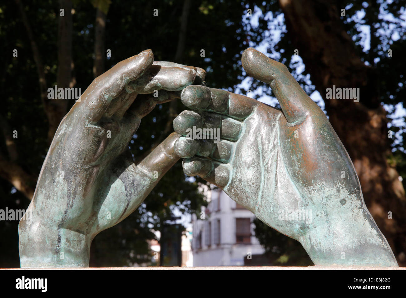 Friendship europe gesture hand nobody sculpture statue spain art hi-res ...