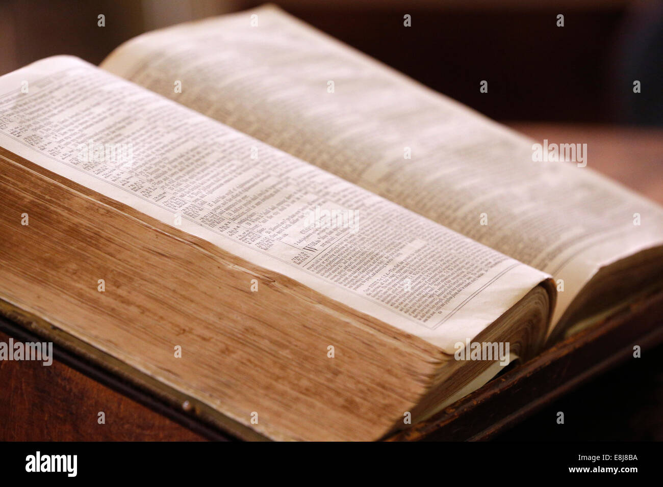 Old bible in english Stock Photo - Alamy
