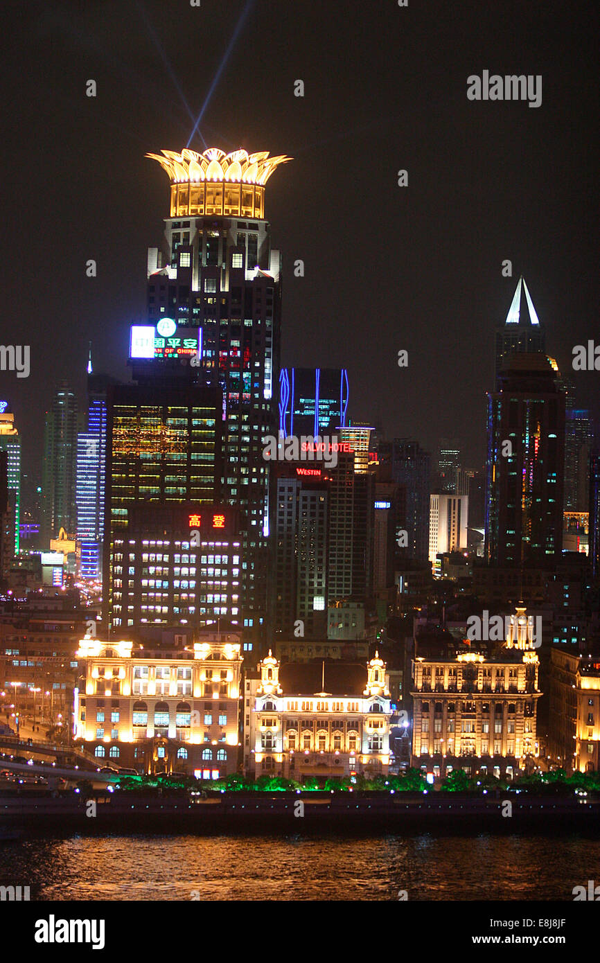 The Bund at Night. Shanghai Stock Photo - Alamy