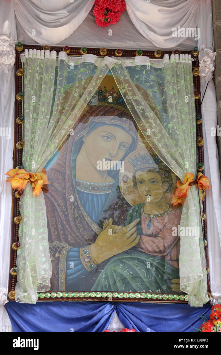 Virgin and Child in Kidist Raguel coptic, orthodox church, Entoto ...