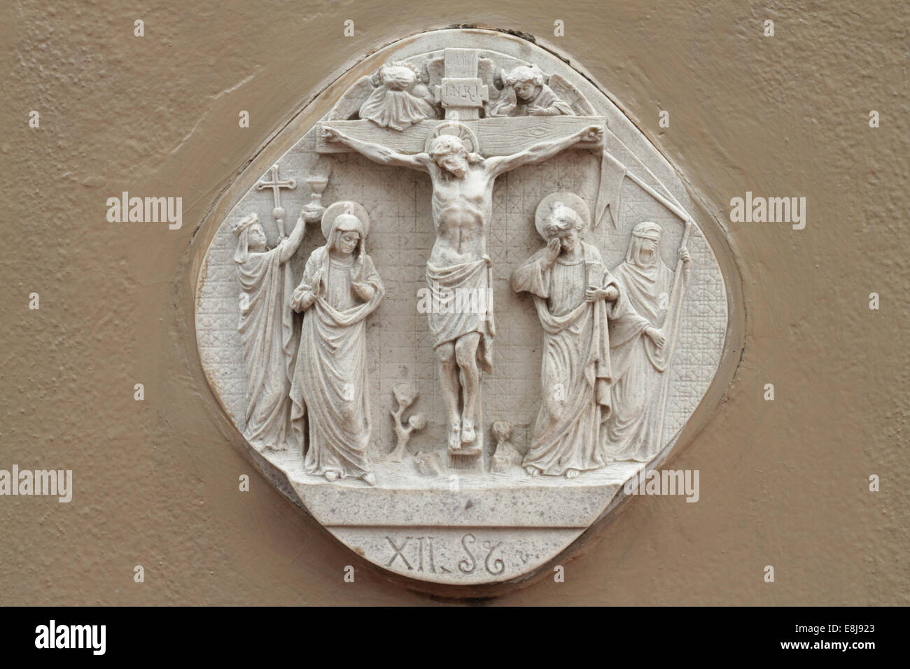 Stations of the Cross. Jesus died on the cross. Station 12 Stock Photo ...