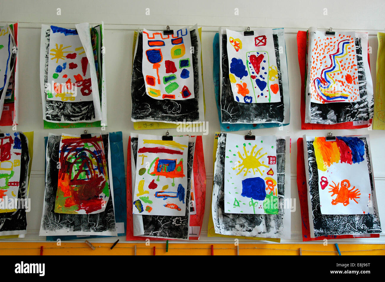 Primary school drawings Stock Photo - Alamy