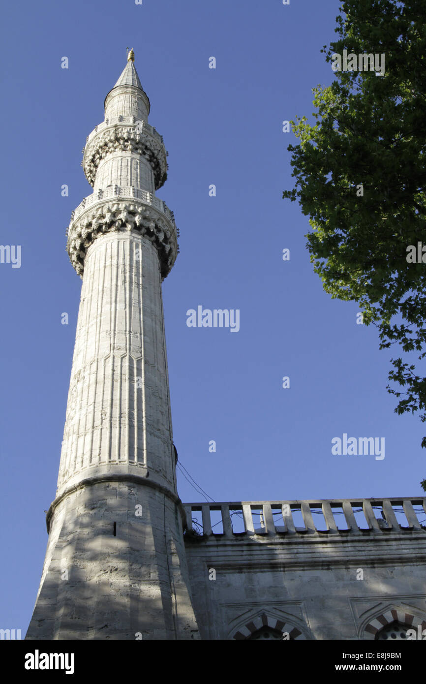 Minaret. The Blue Mosque Stock Photo - Alamy
