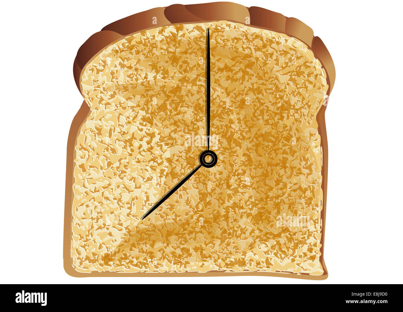 Illustration clock snack time hi-res stock photography and images - Alamy