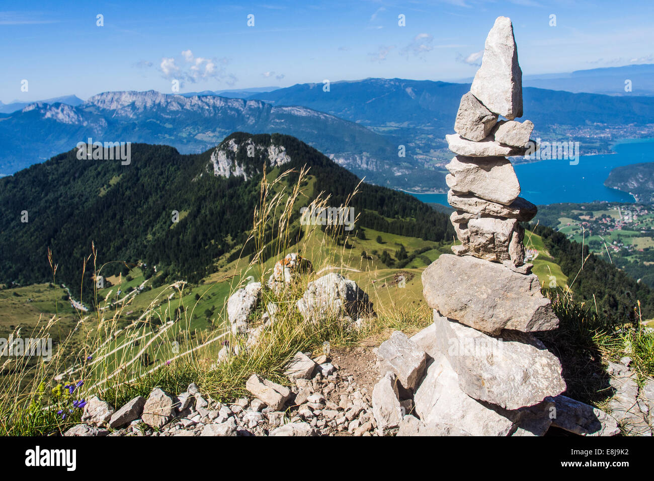 Mountainous landscape. Perialpine Lake Annecy Stock Photo - Alamy