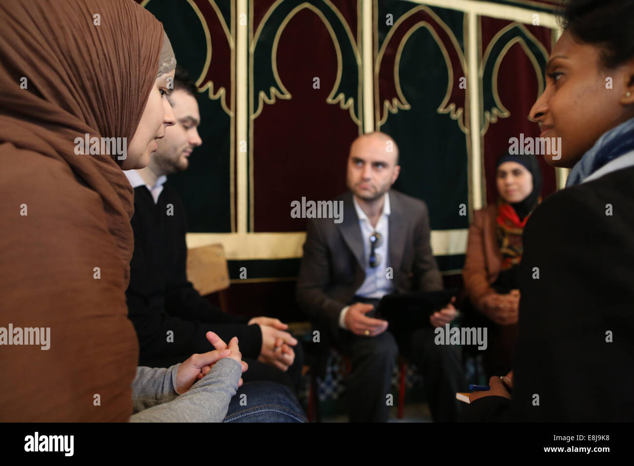 Interreligious debate at the Paris Great Mosque Stock Photo - Alamy