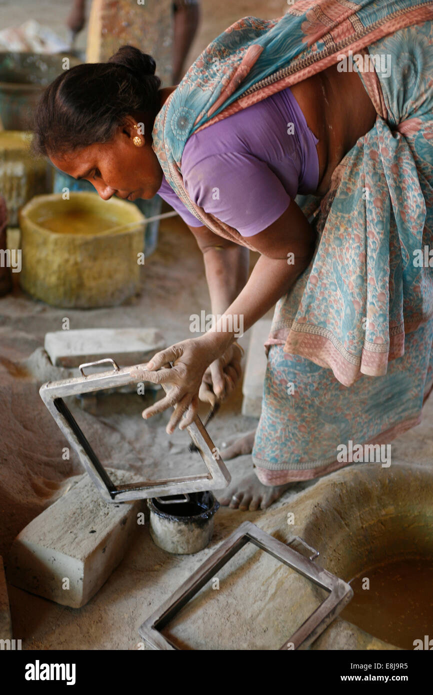 Hand-made cement tile factory Stock Photo - Alamy
