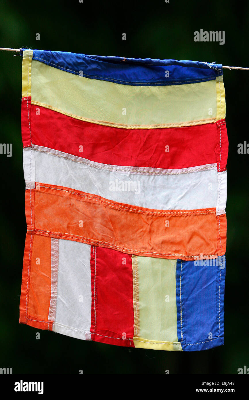 Buddhist prayer flag Stock Photo - Alamy