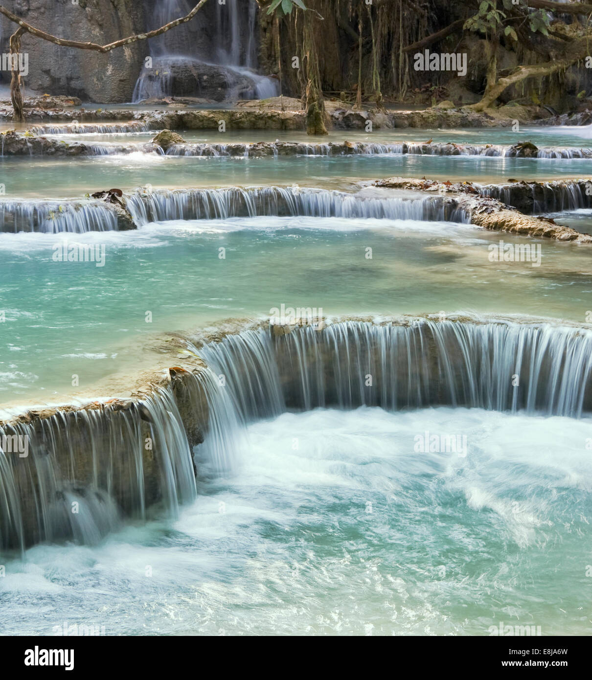 Tat kuang si waterfall system hi-res stock photography and images - Alamy