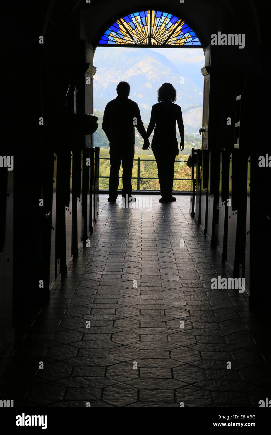 Couple in a church Stock Photo - Alamy