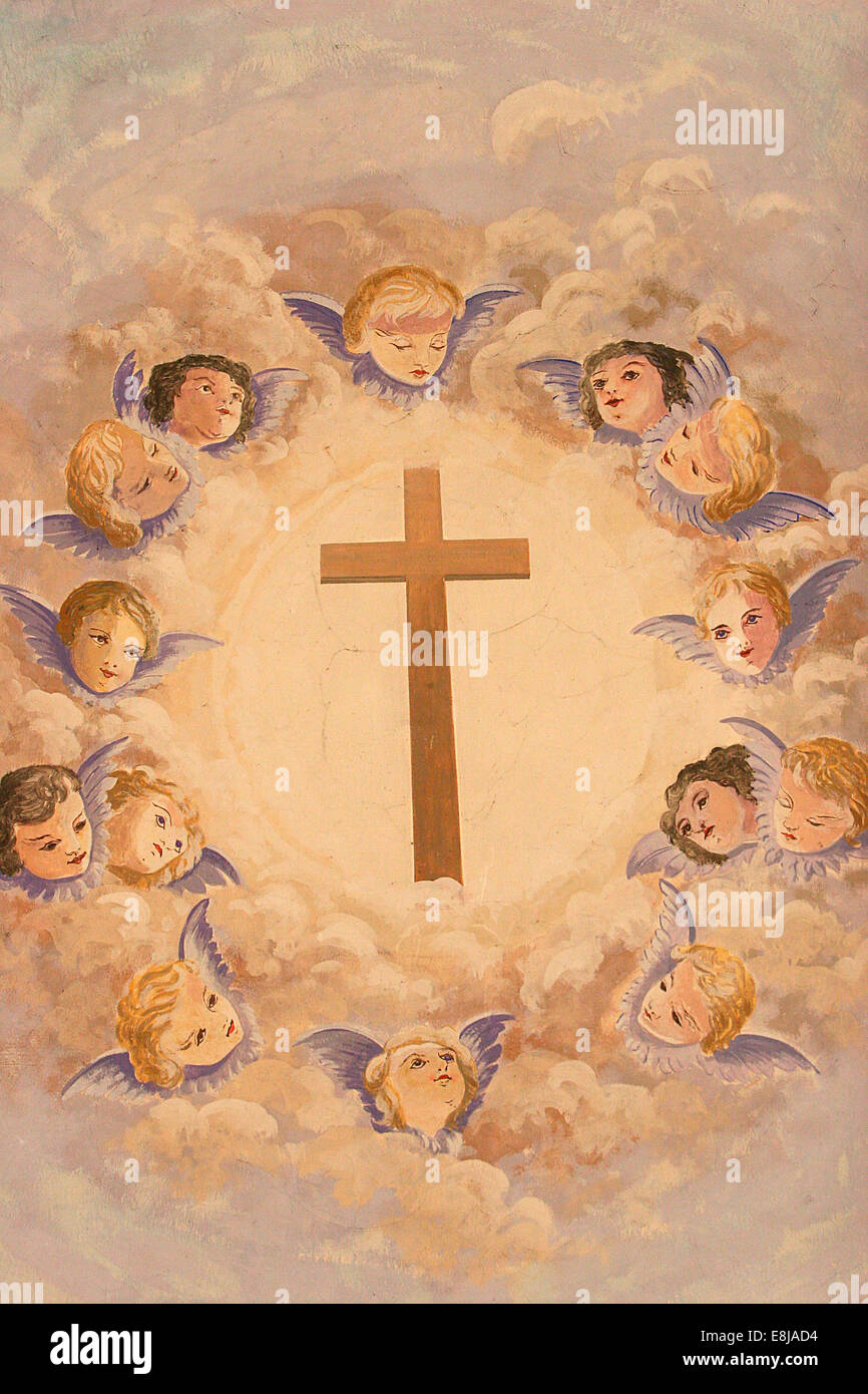 Angels and cross hi-res stock photography and images - Alamy