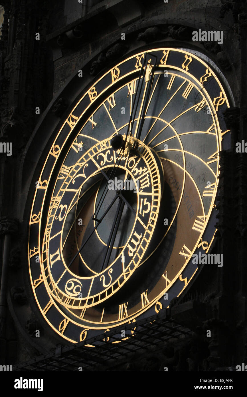 Astronomical Clock. The Clock Tower Stock Photo - Alamy