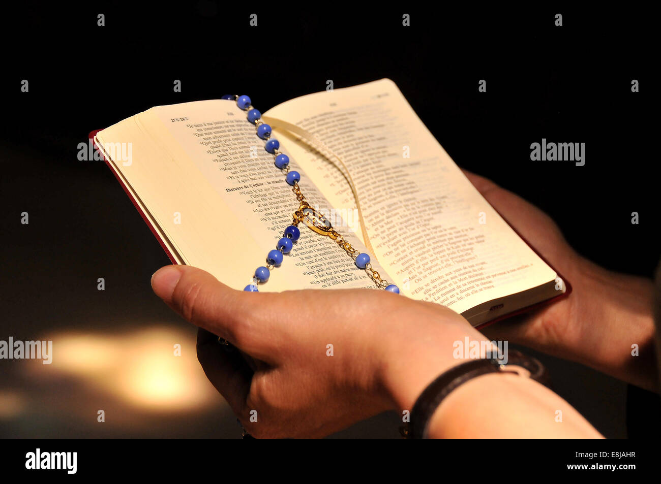 Reading the bible. Way of St. James. Christian pilgrimage route. Saint ...