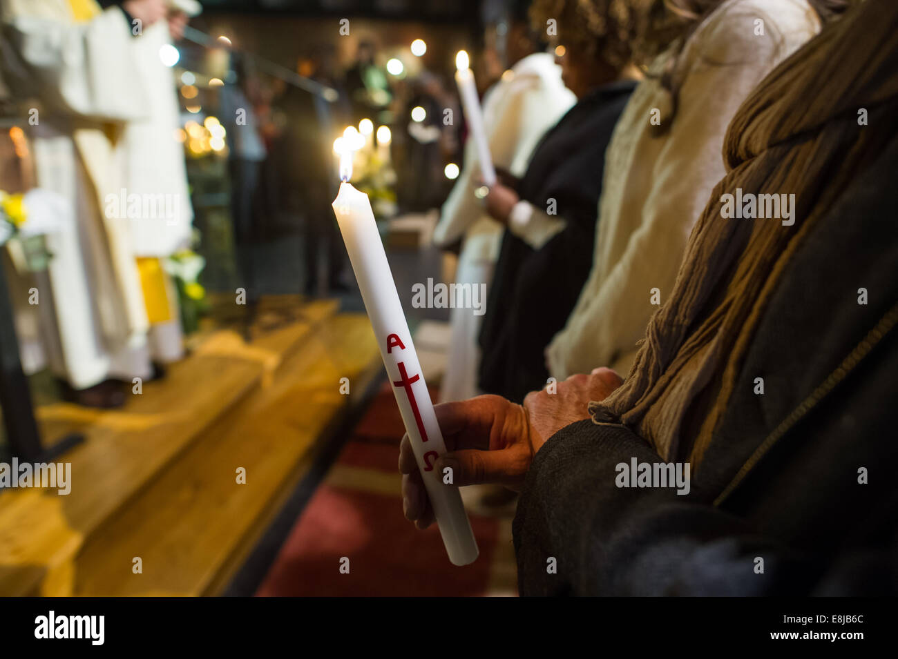 Holy week. Vigil on Holy Saturday Stock Photo - Alamy