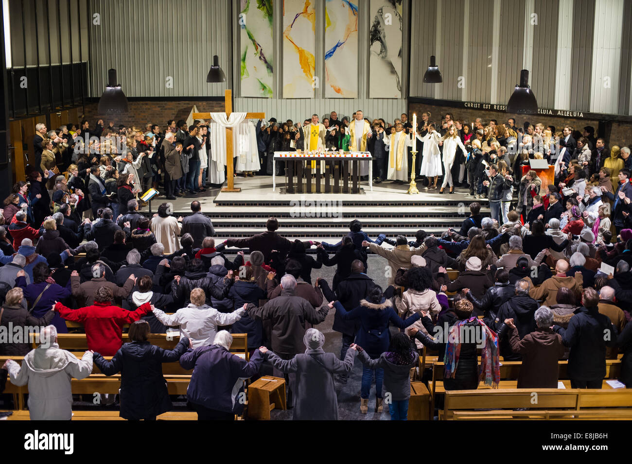 Holy week. Vigil on Holy Saturday Stock Photo - Alamy