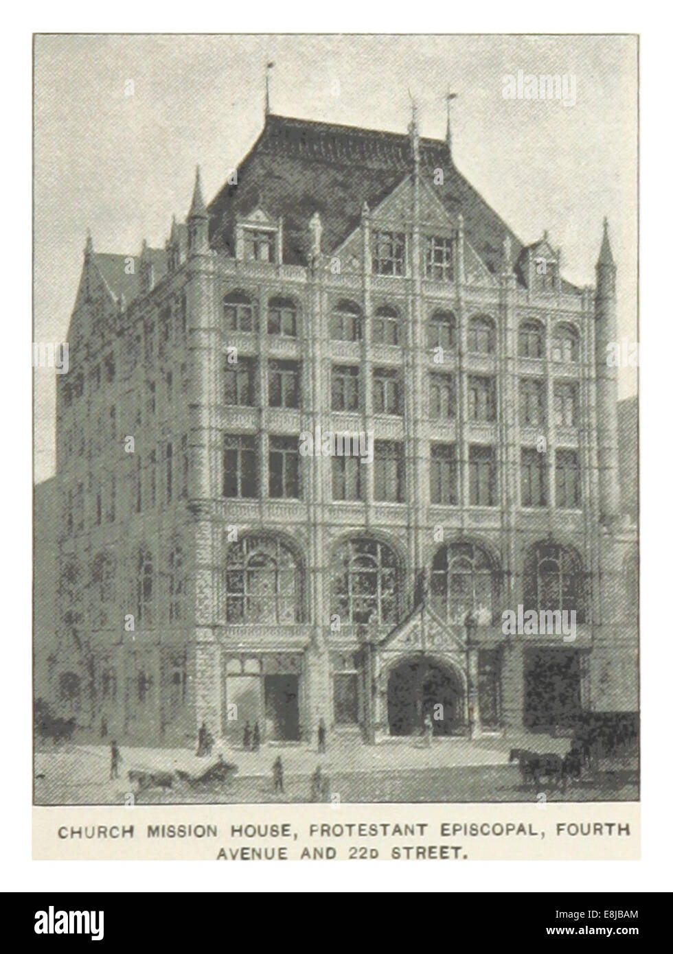 This 1893 illustration shows the Church Mission House of the Protestant ...