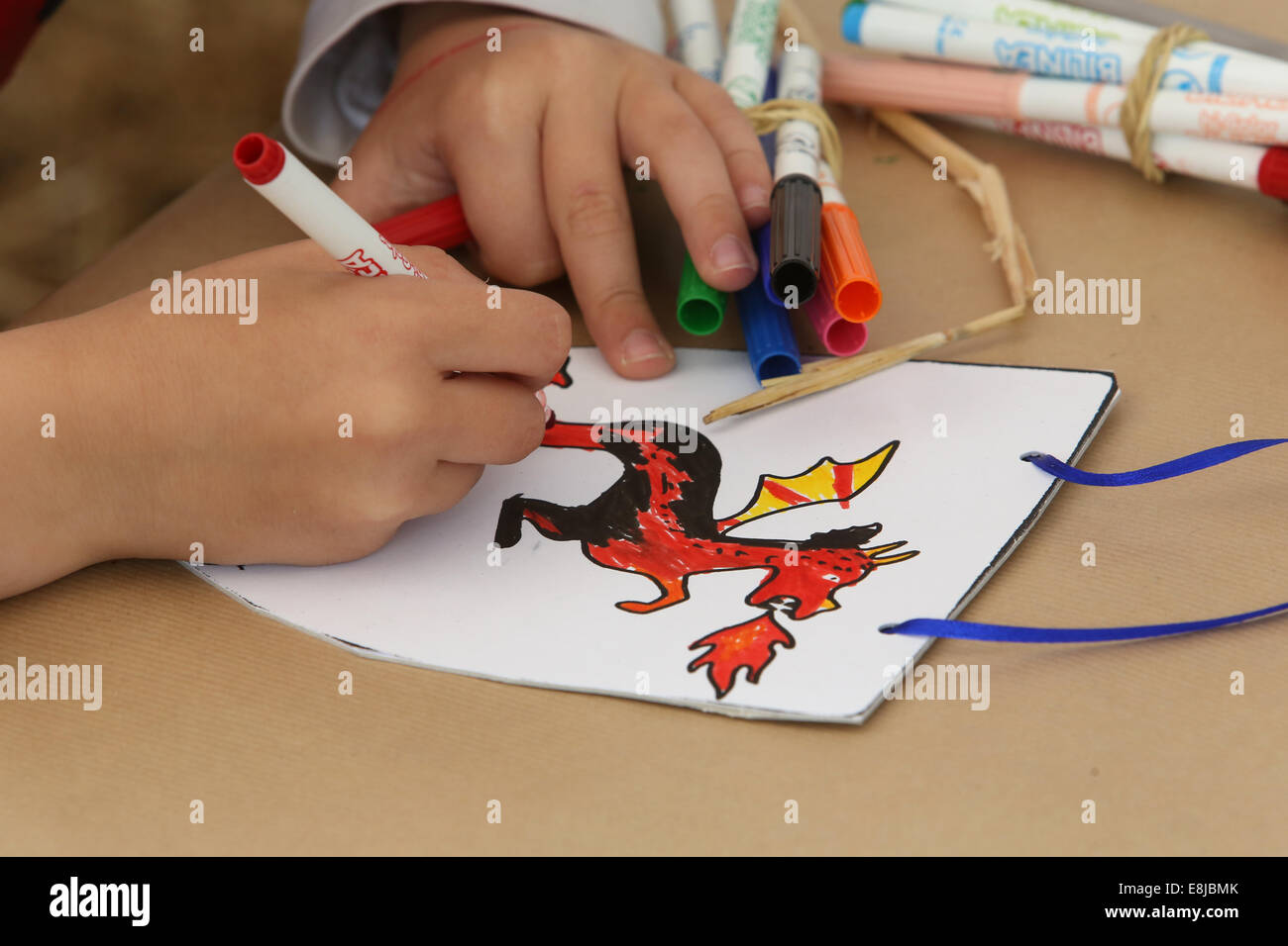 The medieval festival of Provins. Drawing workshop Stock Photo - Alamy
